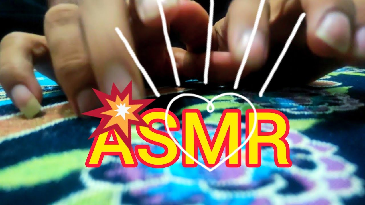 A rustling sound on the carpet/a quick tap and scratching of long fingernails without speaking ...