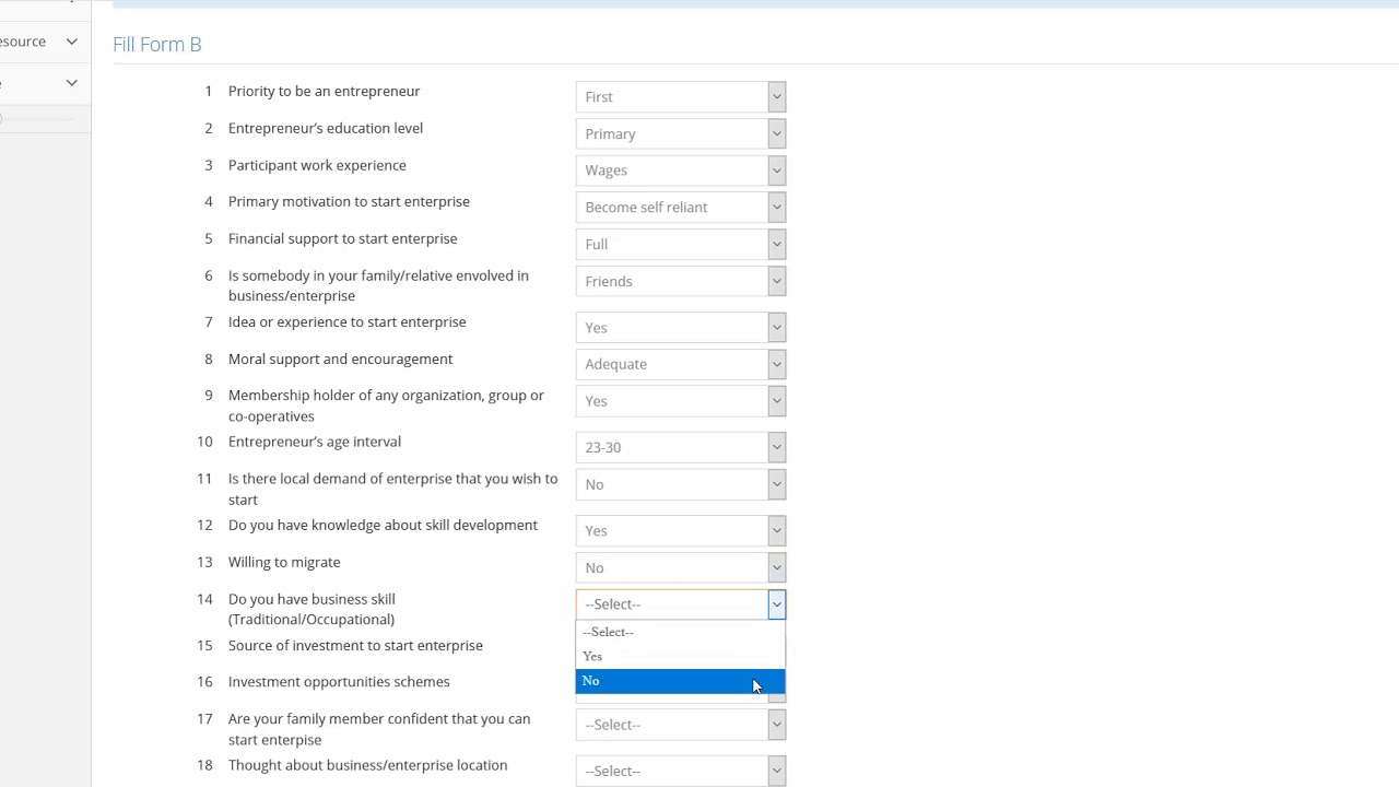 Form B - Tutorial about how to fill FORM B in GESIMIS - YouTube