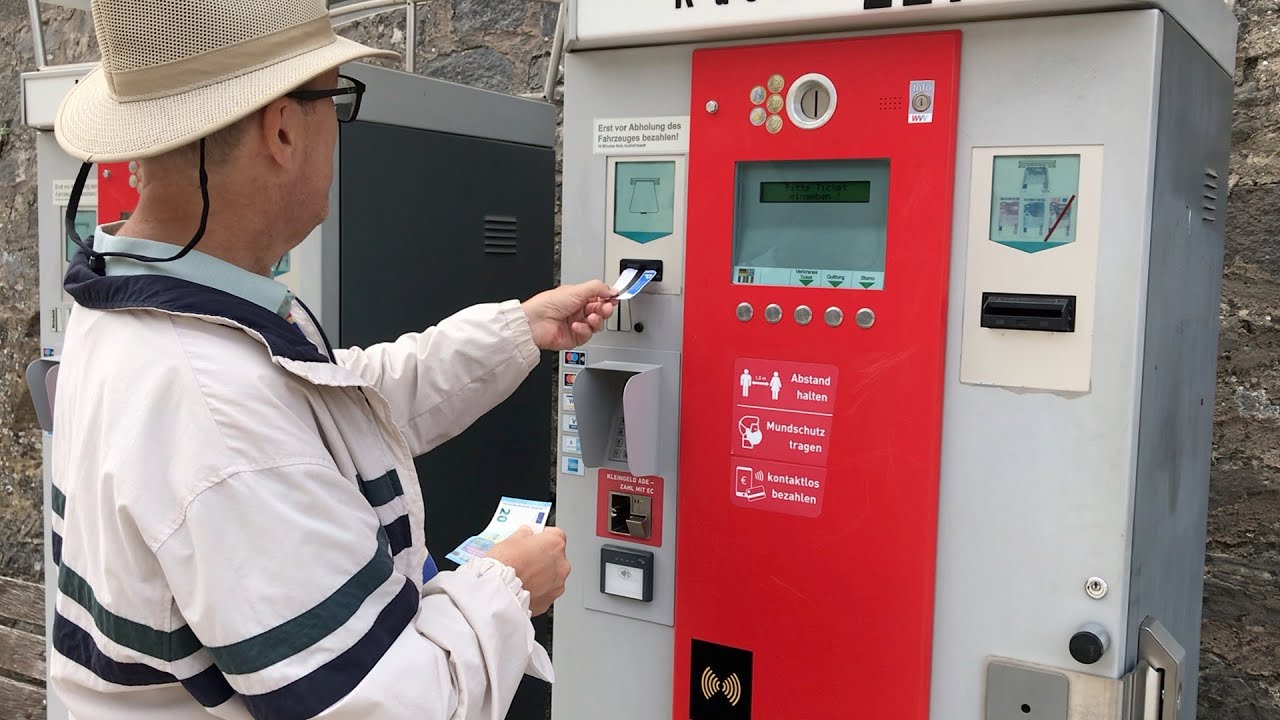 How to Use Parking Ticket Vending Machine Germany - YouTube