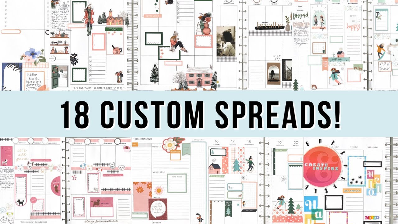 18 Spread Flip Through! All the Custom Happy Planner Spreads I Made for ...
