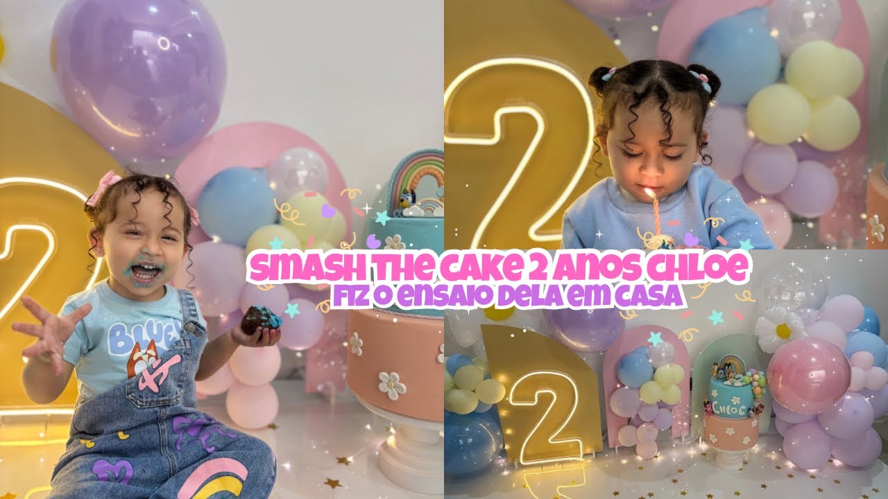 VLOG eu fiz o smash the cake & ensaio em casa | FICOU PERFEITO 🥳🩷 - YouTube