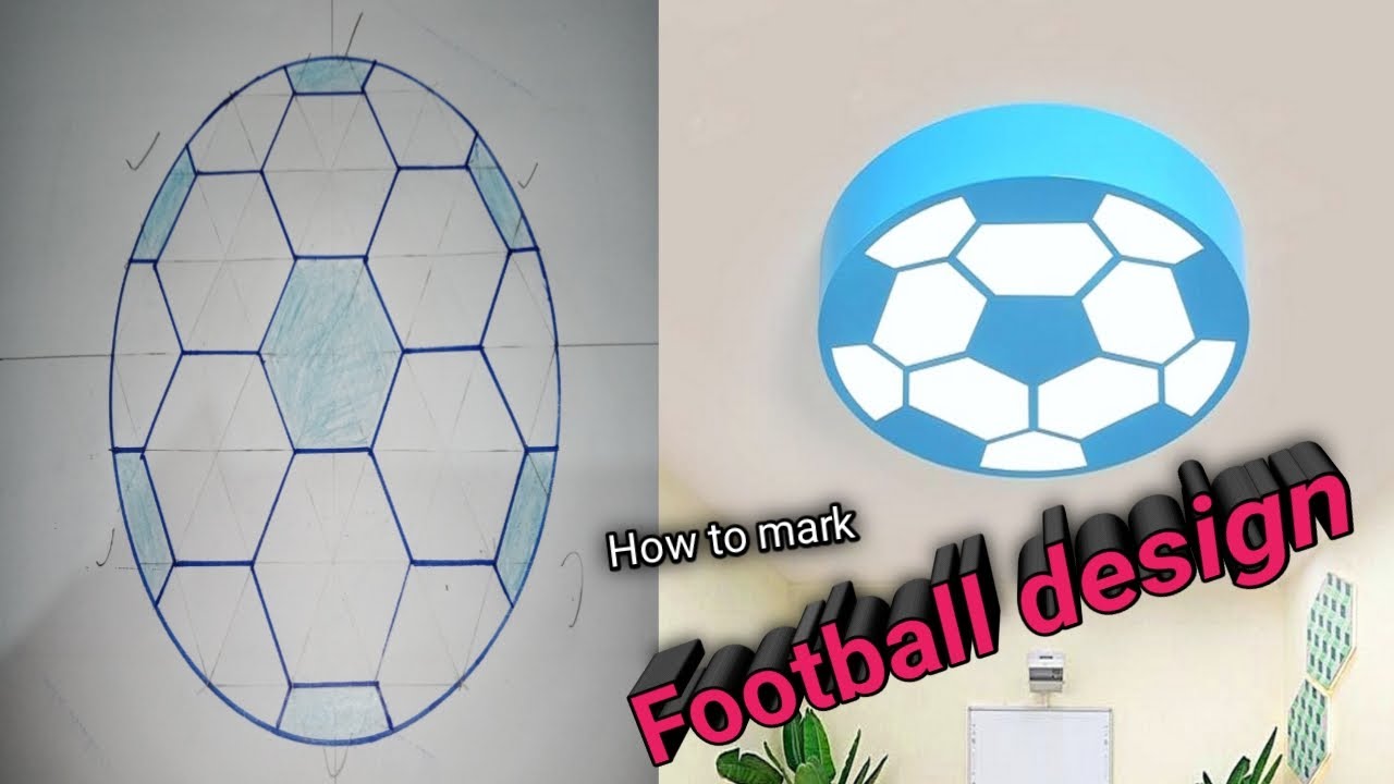 How to mark Football pop ceiling design || ⚽Football ceiling design ki ...