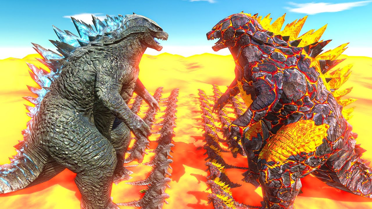 Legendary Godzilla War Growing Godzilla 2014 VS Lava Godzilla, Size ...