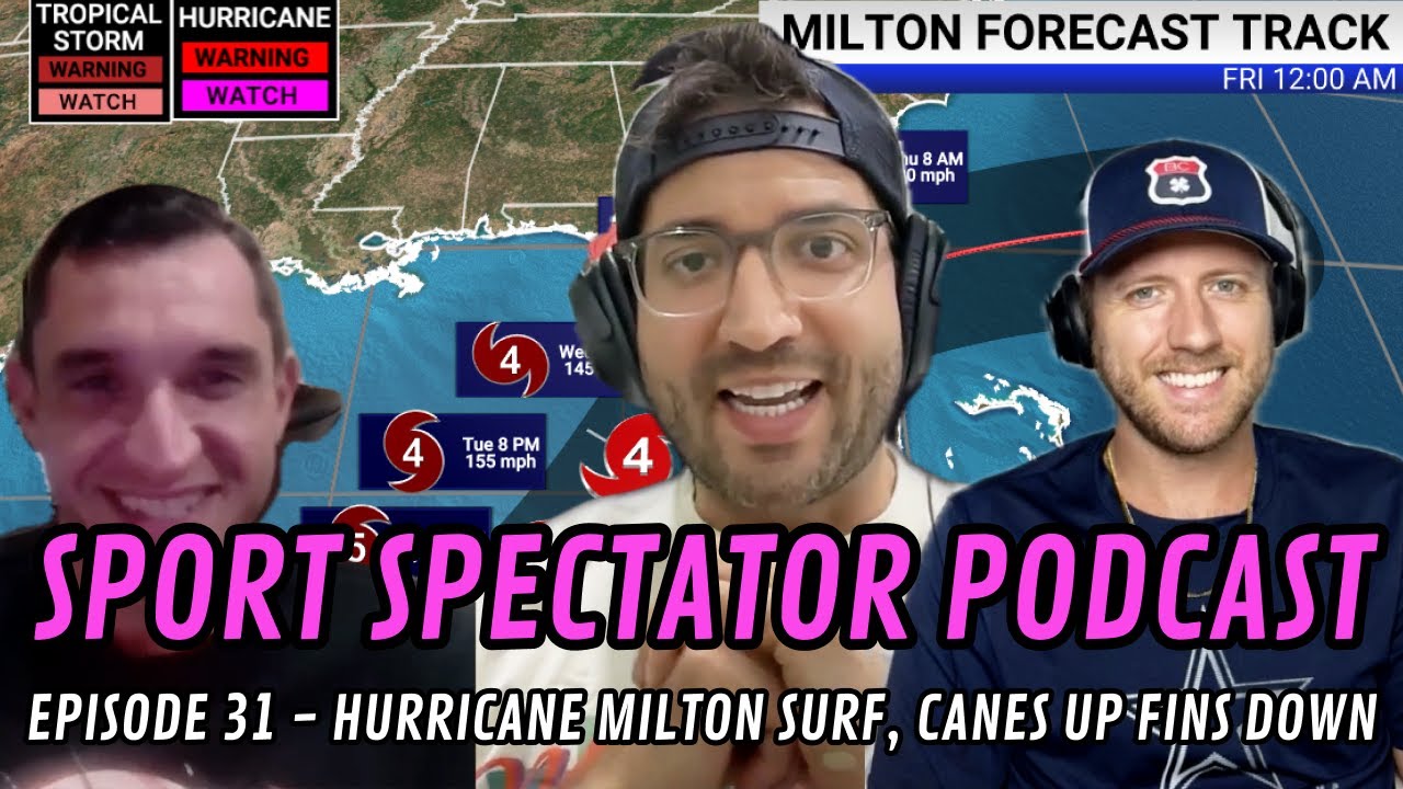 HURRICANE MILTON SURFING, CANES UP FINS DOWN, HEAT PREVIEW WITH ...