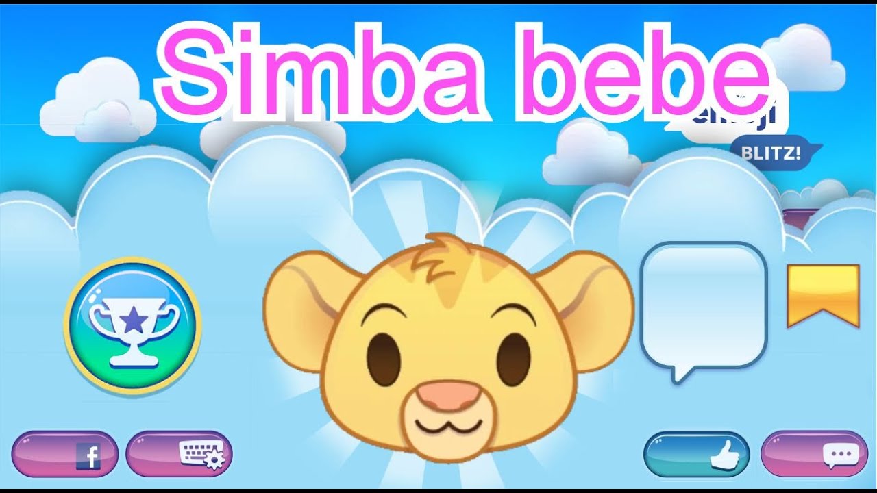 😉Disney Emoji Blitz SIMBA BEBÉ 👑 (L1) - REY LEÓN 🛥️ - Arco iris ...