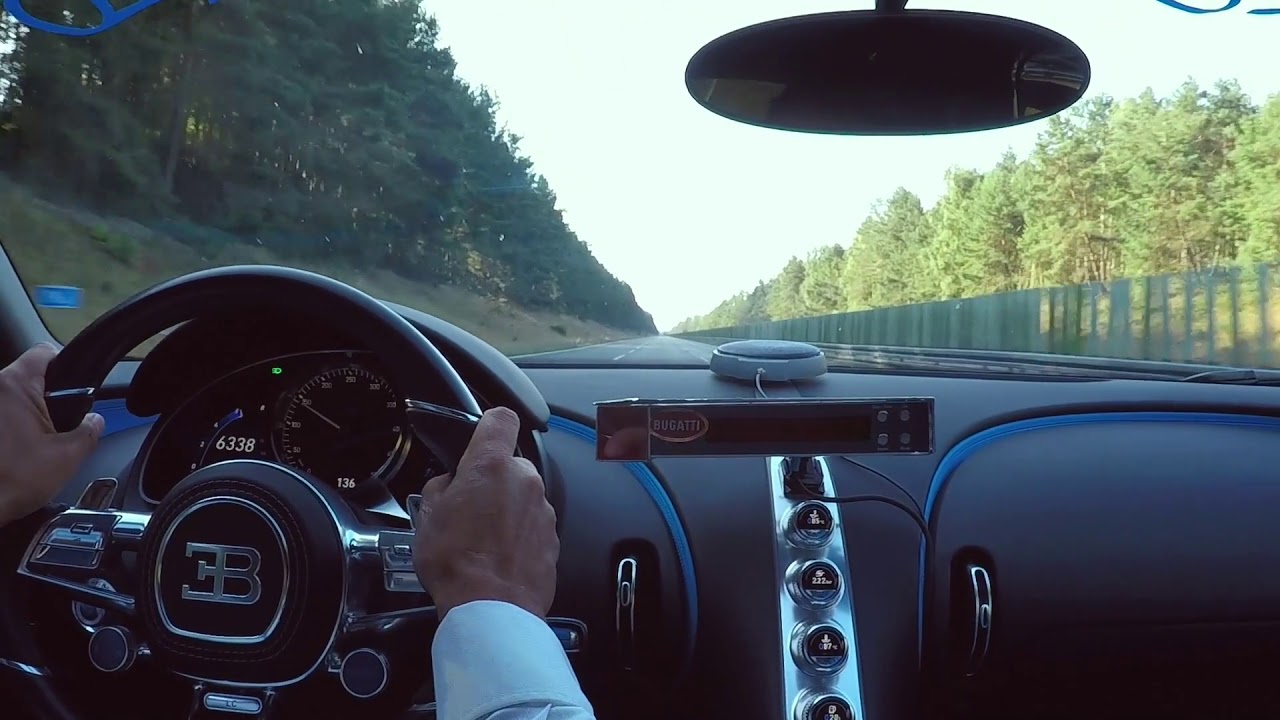 Bugatti Chiron - 0-300 kmh 186 mph in 131 Seconds with the Chiron - YouTube