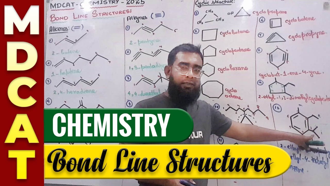 MDCAT Chemistry | Bond Line Structures | One Shot Lecture - YouTube
