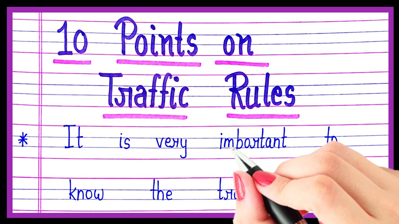 10 lines on traffic rules | ten lines essay on traffic rules in english ...