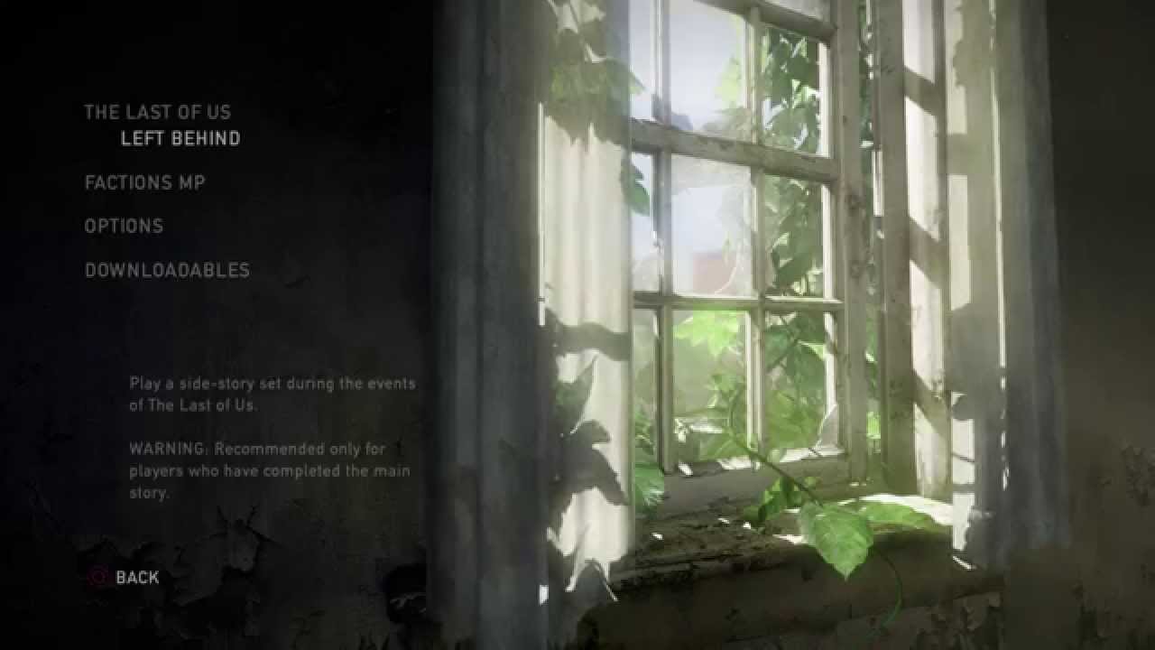 The Last of Us: Remastered Menu - YouTube