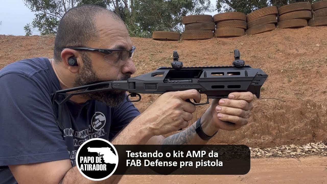 Testando o kit AMP PRO da FAB Defense pra pistola - YouTube