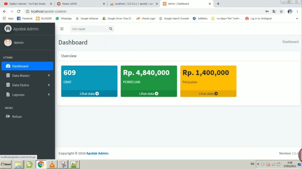 Sourcecode Aplikasi Sistem Informasi Apotek Berbasis Codeigniter - YouTube