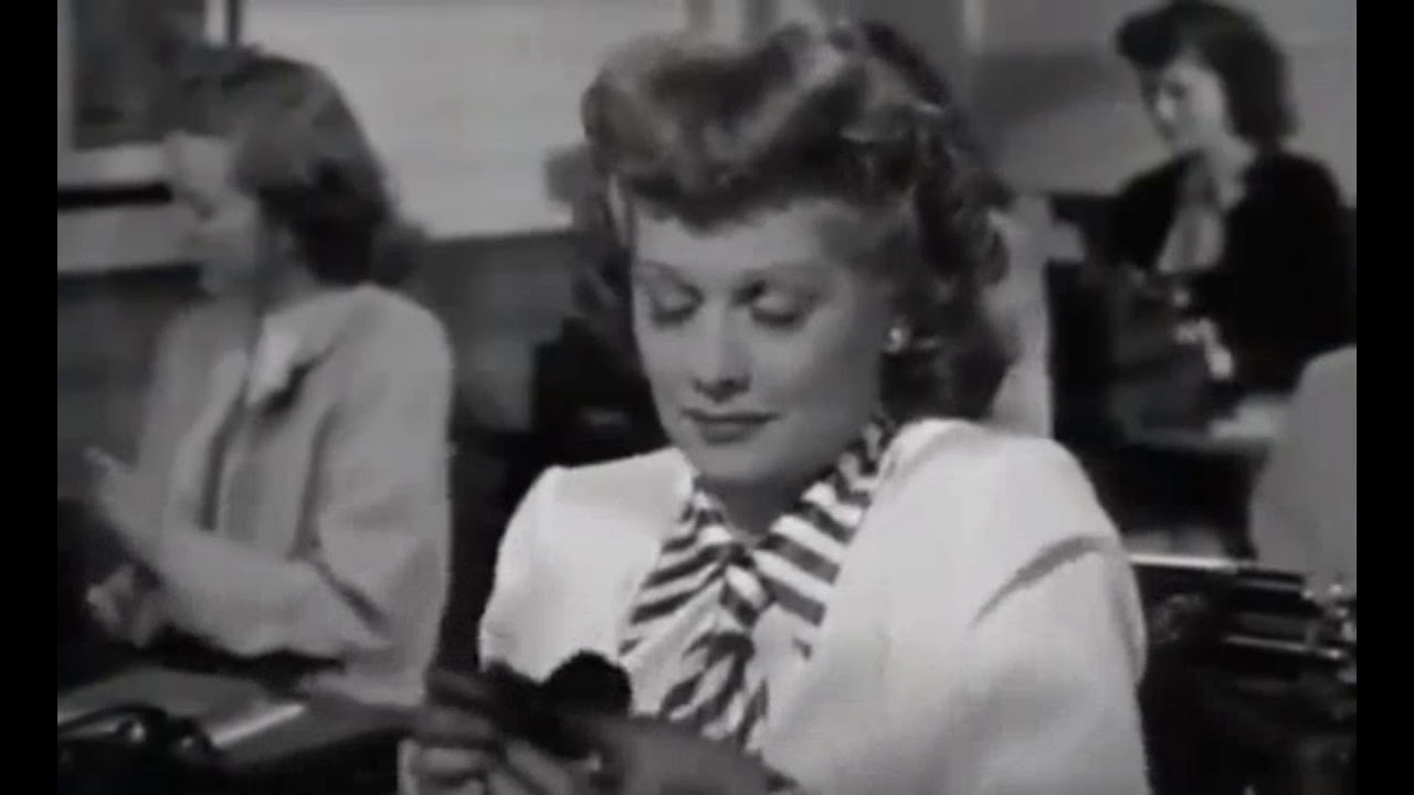 lucille ball trys to type In Miss Grant takes Richmond 1949 - YouTube