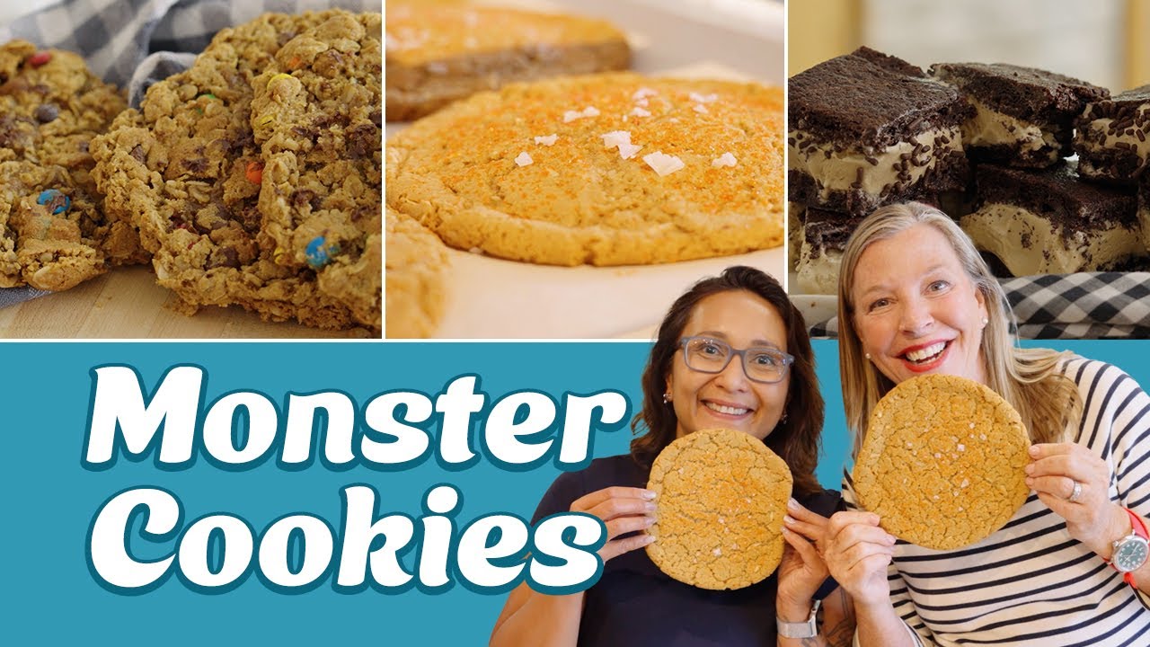 Baking T-Rex Cookies and Monster Bites - YouTube