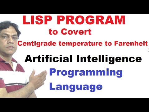 LISP Program to convert centigrade to farenheit in Artificial Intelligence(Lec .no 12) - YouTube
