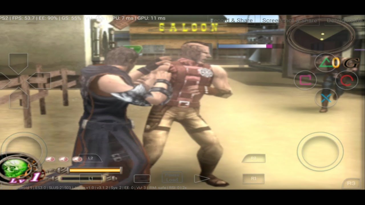 God Hand ps2 gameplay on android mobile with Damon ps2 pro emulator ...