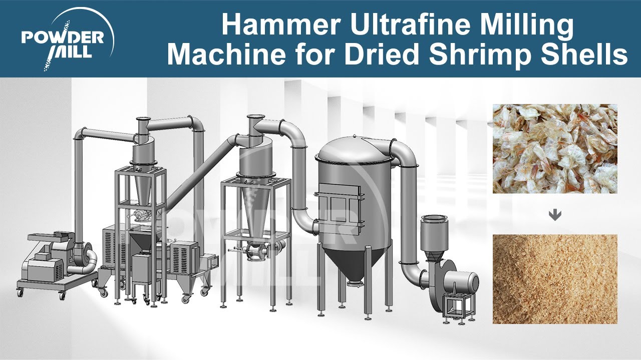 Hammer Ultrafine Milling Grinding Machine for Dried Shrimp Shells ...
