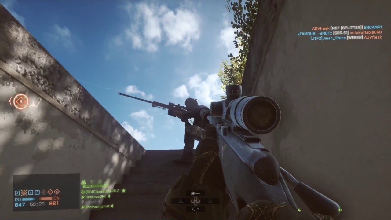 BF4 HARDCORE Sniper-Action - YouTube