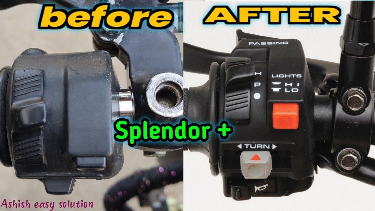 install passing light switch Splendor Plus how to install ho switch bs6 ...