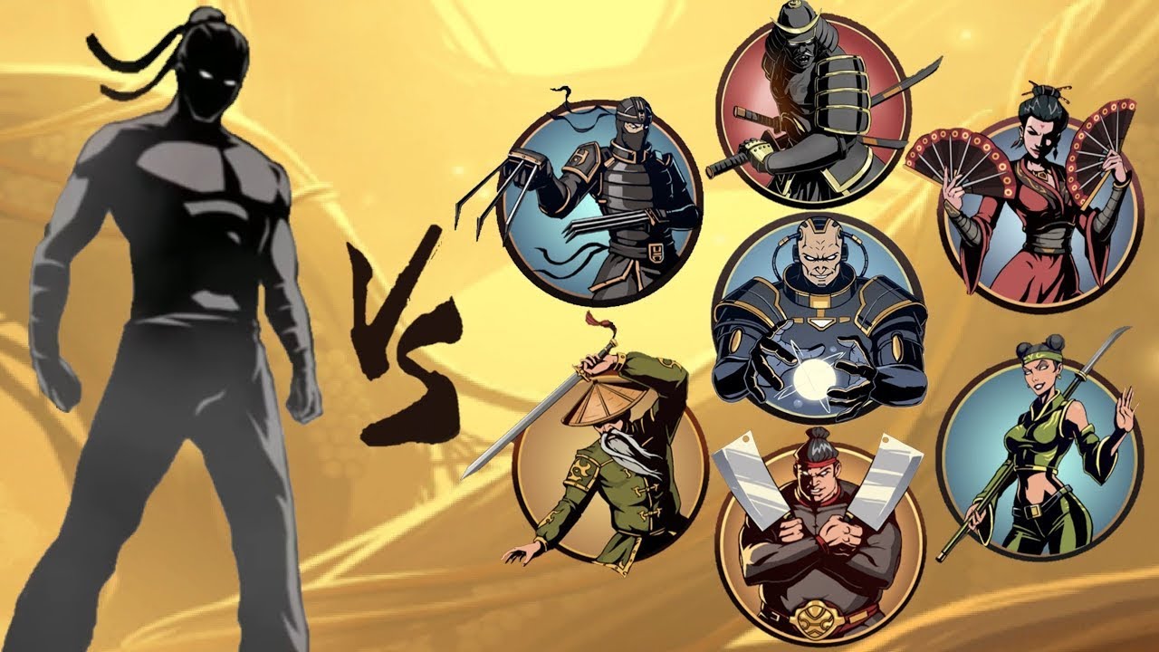 SHADOW vs ALL BOSSES (shadow fight 2) gameplay - YouTube