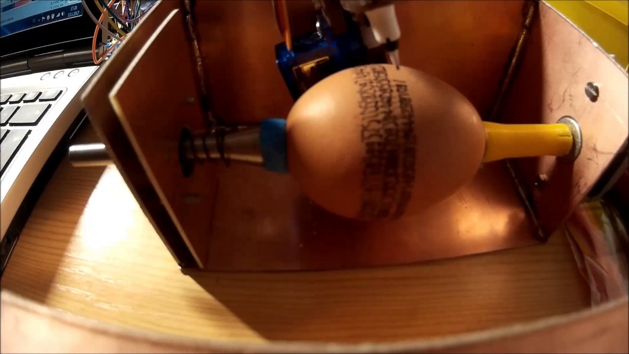 Arduino Eggbot - PI - YouTube