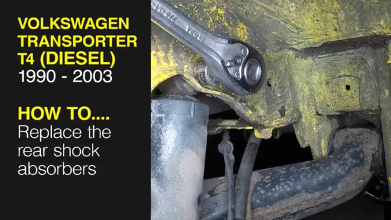 Volkswagen Transporter T4 (1990 - 2003) - Rear shock absorber R&R - YouTube