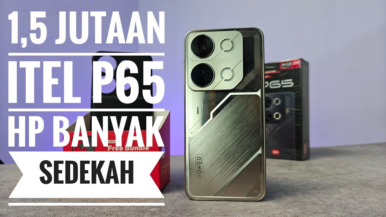 1.5 jutaan sih hape sedekah nih - itel P65 Power unboxing - YouTube
