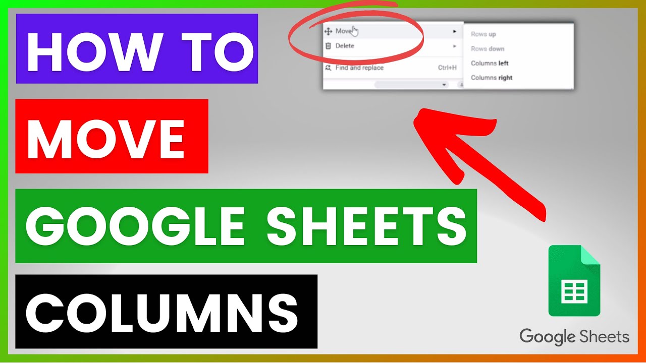 How To Move Columns In A Google Sheets Spreadsheet? [in 2025] - YouTube