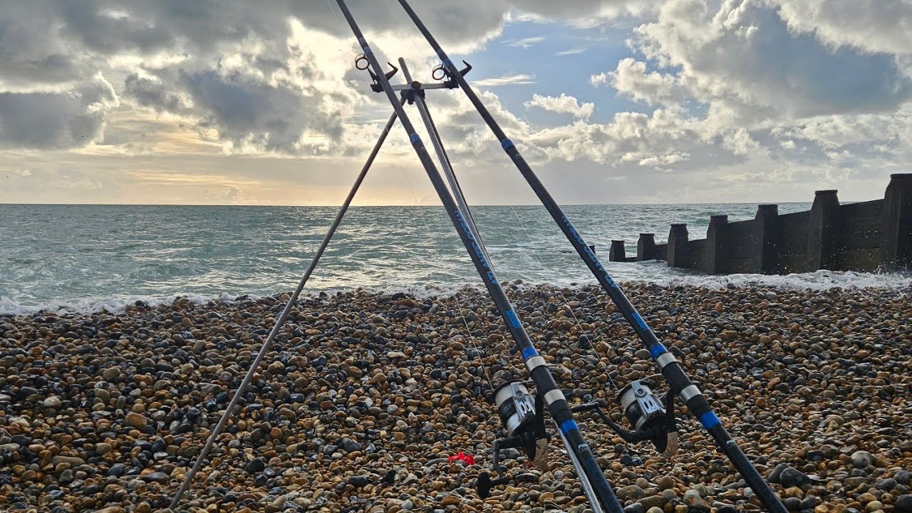 Beach fishing Langney Point Eastbourne - YouTube