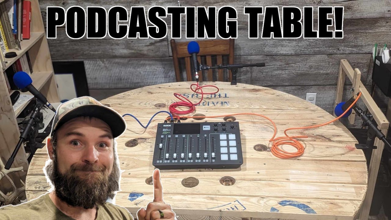 Building a Podcasting Table out of a Wire Reel! - YouTube