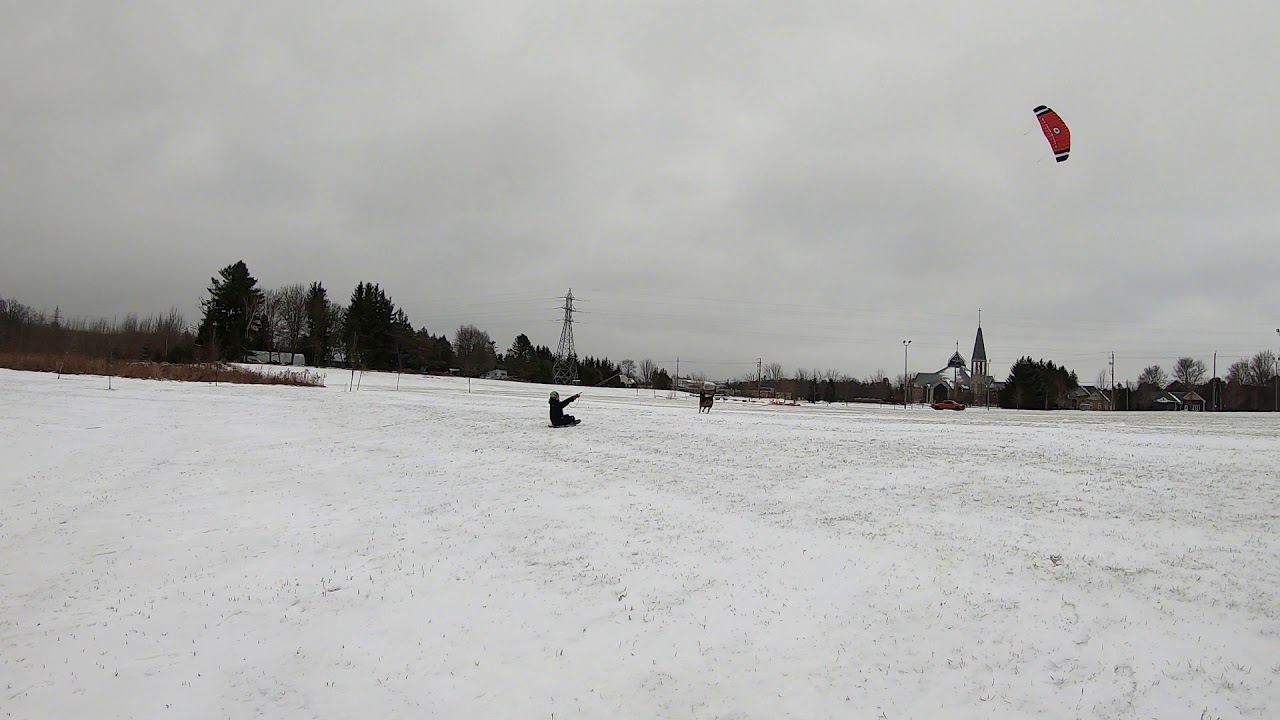 Snow Sled Kiting - YouTube