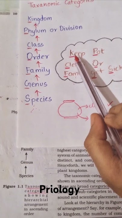 #biology ##NEET TRICKS learn taxonomic categories - YouTube