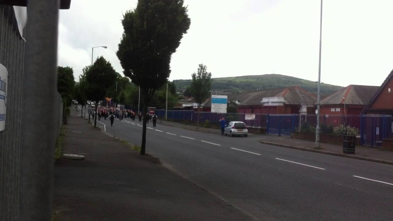 12th of July parade past Mountainview and Ardoyne shops - YouTube