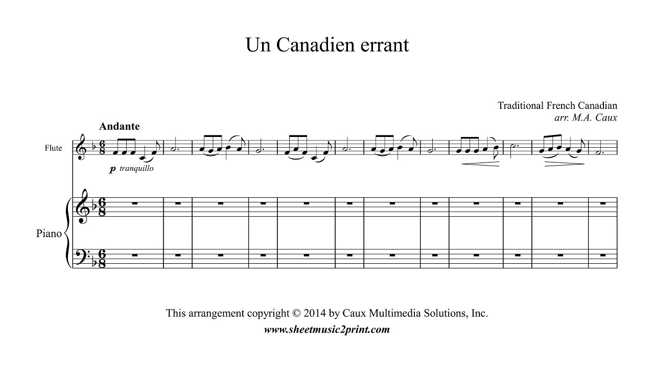 Un Canadien errant - Flute - YouTube