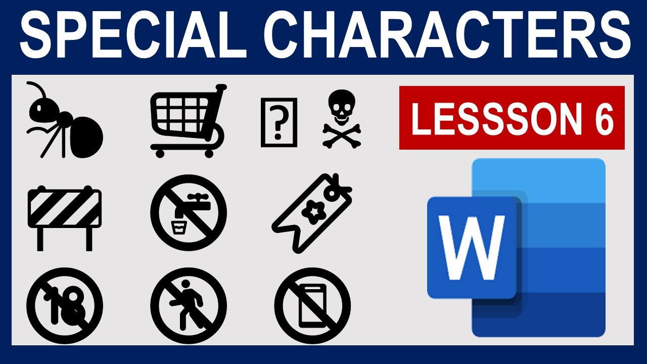 Microsoft Word Special Characters - Word Tutorial - YouTube