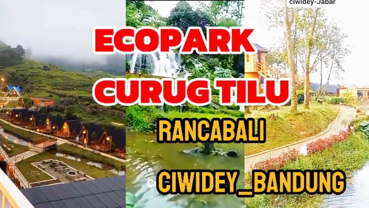 Destinasi wisata Ecopark Curug Tilu Ranca Bali Ciwidey_bandung_jabar.# ...