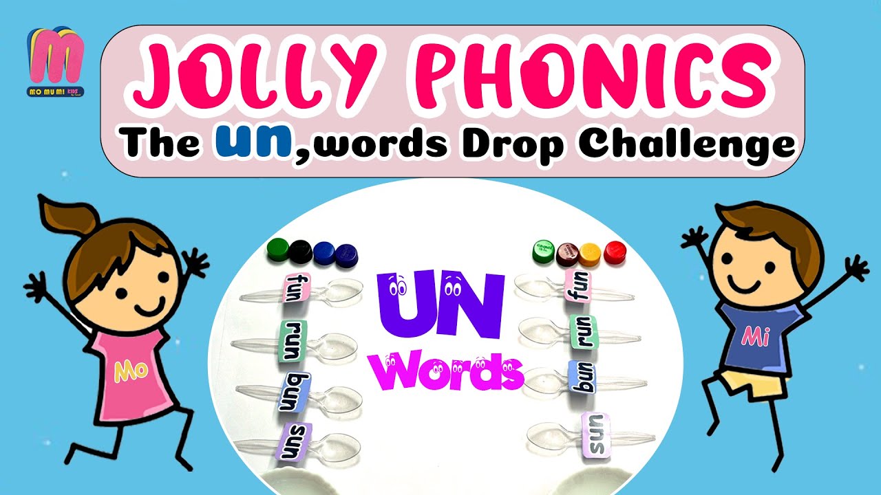 Jolly Phonics Fun: The 'Un' Words Drop Challenge - YouTube
