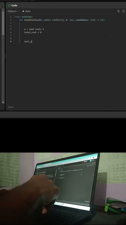 Day 73 😀🍃💻 😶🌫️ 2462 Total Cost To Hire K Workers Coding Enjoy