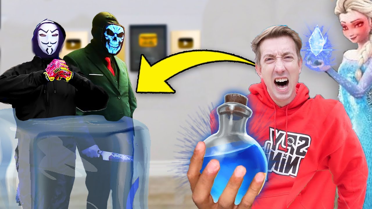 DRINKING FROZEN ELSA POTION to STOP HACKERS! 🧊 ️ Chad Wild Clay Vy ...