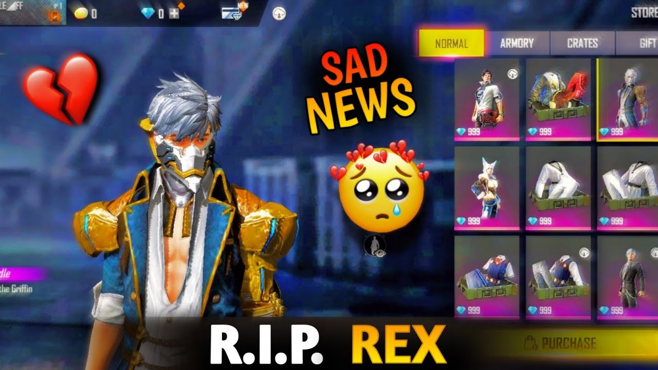 RIP REX 😢 Very Sad News || REX BUNDLE IN STORE 😨 @REX-FF - Garena Free ...