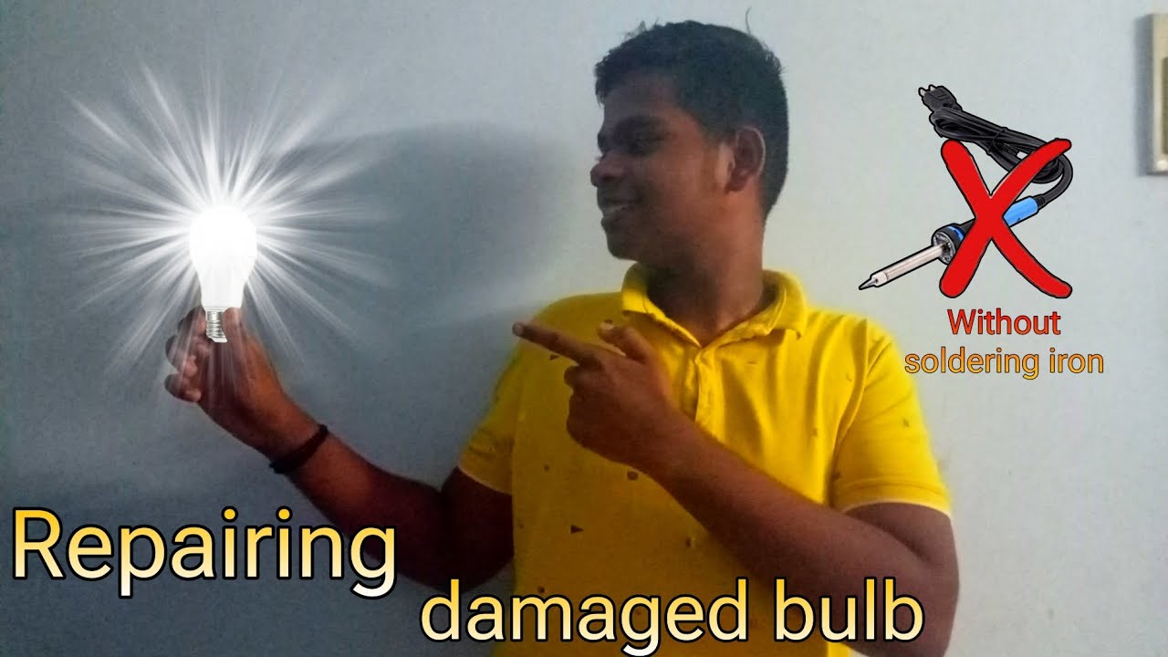How to repair damaged bulb at home without soldering iron. #trending ...