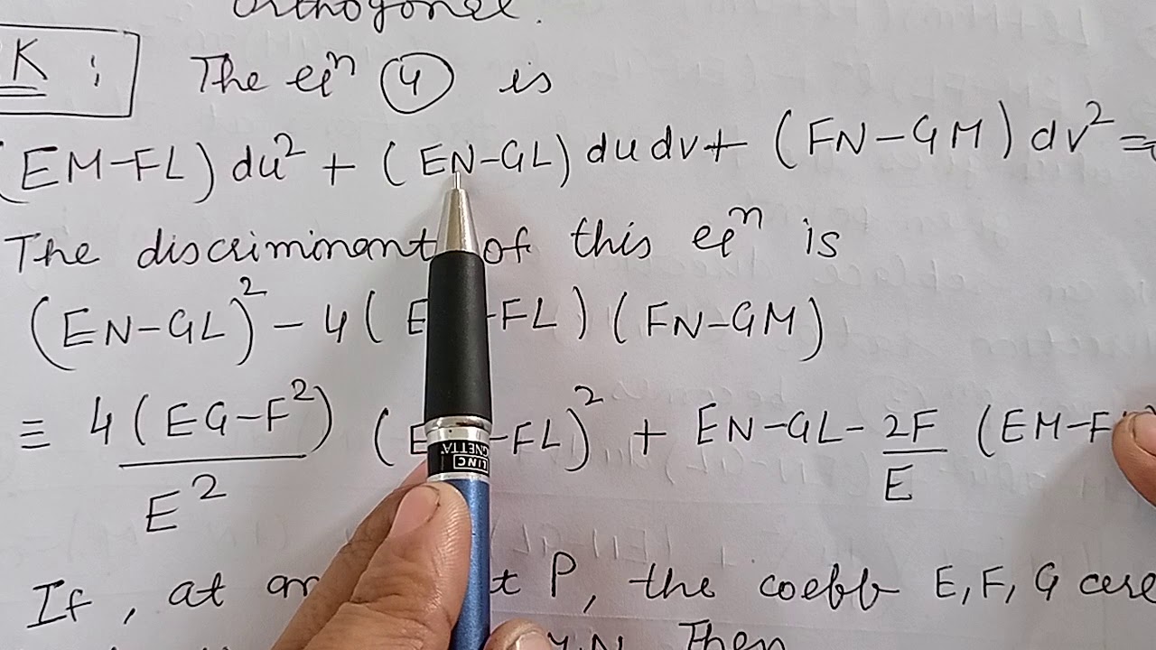 Lec 2 sec4 equation of principal directions - YouTube