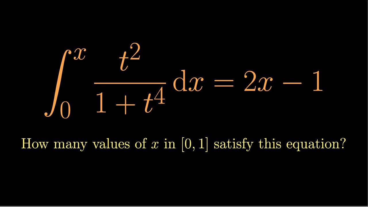 Problems and Solutions, Definite Integrals, Problem 6 - YouTube