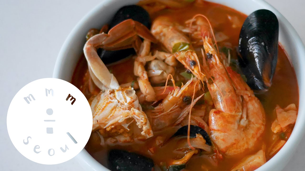 seafood jjampong recipe 해물짬뽕 레시피 - YouTube