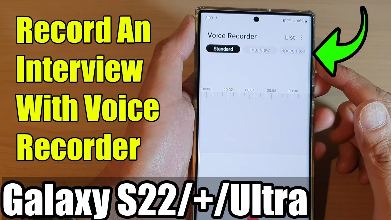 Galaxy S22/S22+/Ultra: How to Record An Interview With Voice Recorder ...