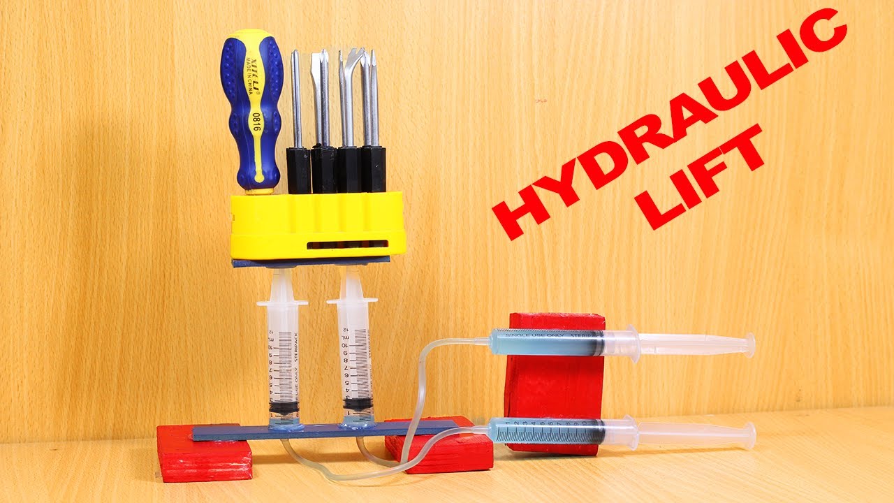HOW TO MAKING HYDRAULIC LIFT TABLE - SCIENCE PROJECT HYDRAULIC LIFT ...
