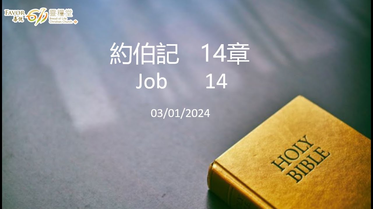 約伯記 14 | 困苦中約伯的盼望 | Joseph Yim 傳道 | 喜悦Favor 611晨禱 | 2024.01.03週三 - YouTube