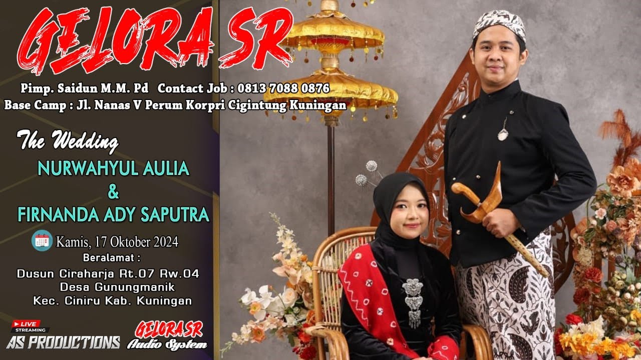 🔴Live RESEPSI AKAD PERNIKAHAN Nurwahyul Aulia & Firnanda Ady Saputra ...