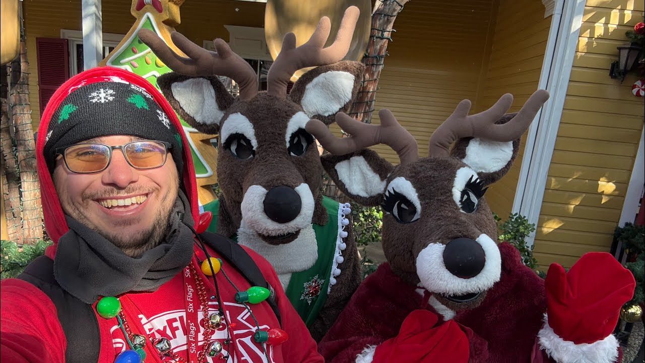 I Go To Six Flags On A Freezing Cold Sunday At Holiday In The Park ...