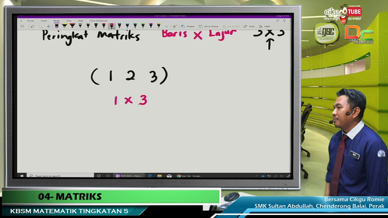 KBSM20 5M 01 Peringkat Matriks - YouTube