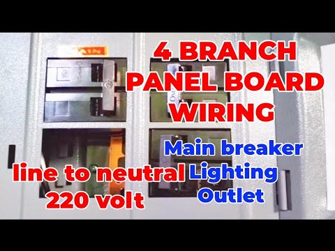 PAANO MAG-INSTALL AT MAG-WIRING NG 4 BRANCH NA PANEL BOARD. - YouTube